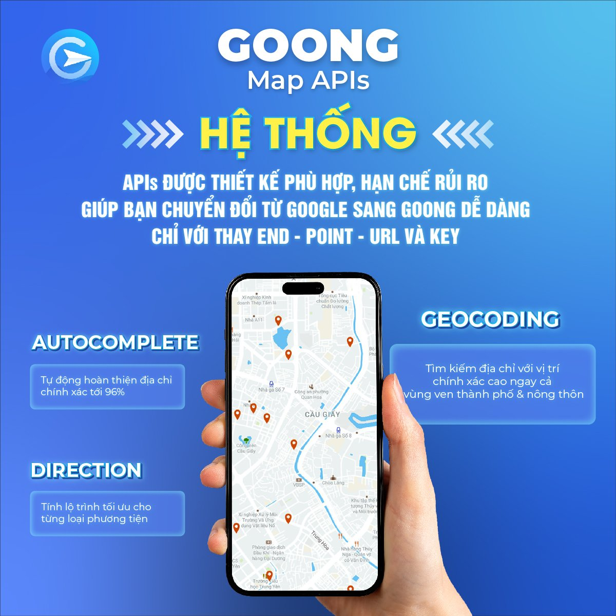 Goong - Giải pháp thay thế Google APIs
